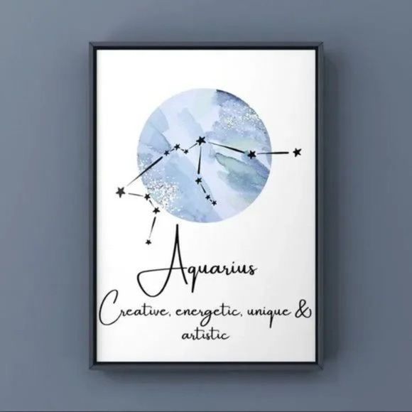 Triad Art & Design | Art | Aquarius Zodiac Sign Constellationblue ...